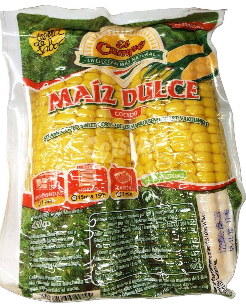 Maíz dulce "Cocido" - Frutería El Naranjo